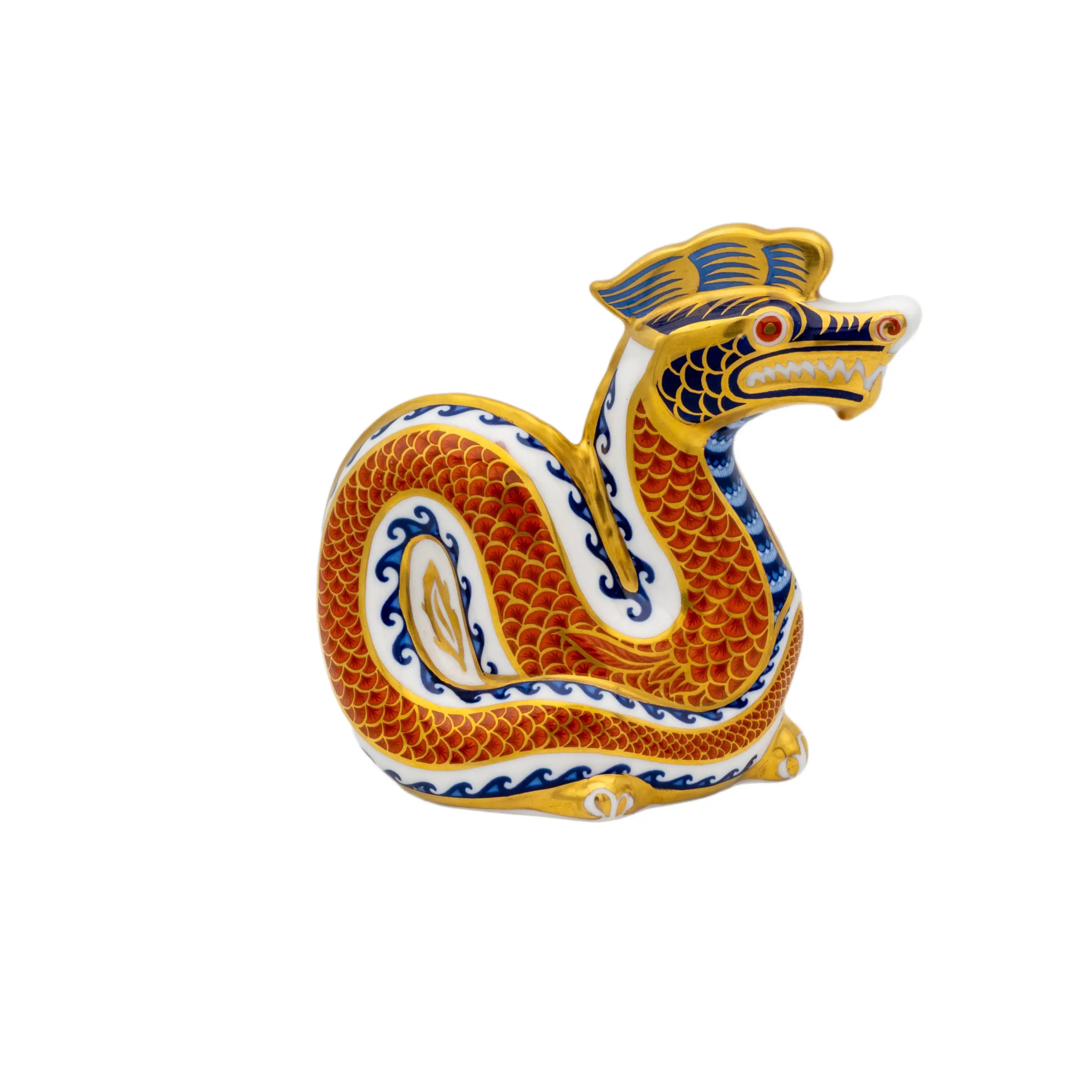 Royal Crown Derby Imari Dragon Paperweight – Fine Bone China – Charterwells