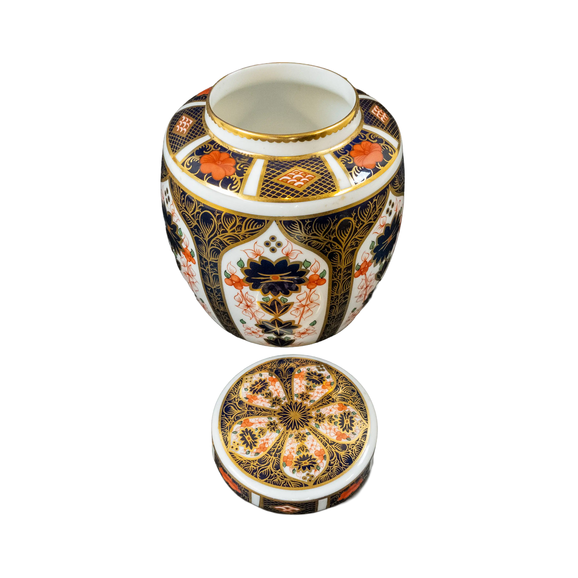 Royal Crown Derby Old Imari 1128 Small Ginger Jar - 22ct Gold Fine Bone ...
